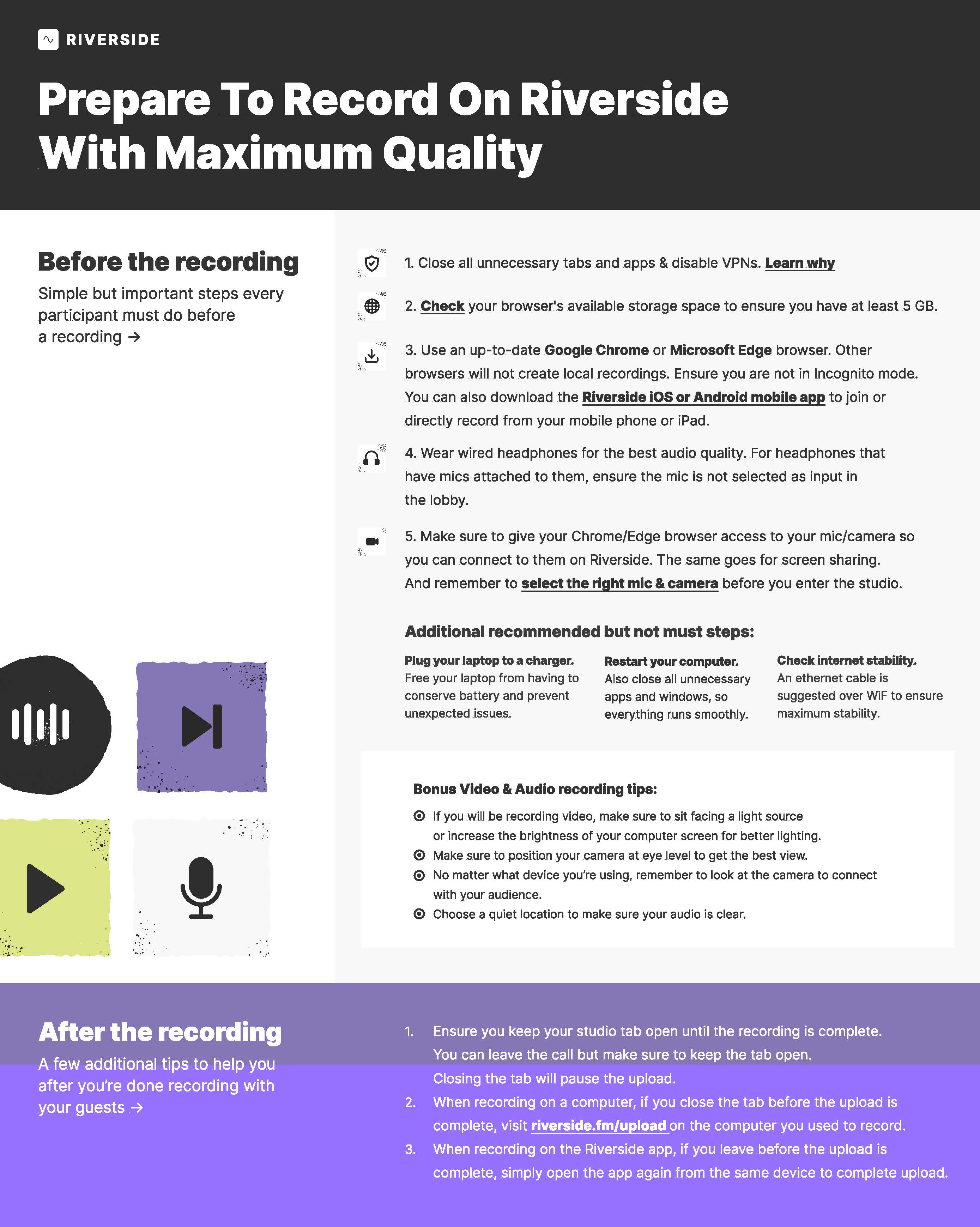 Get ready for being on the podcast mic with studio details and guidance ...